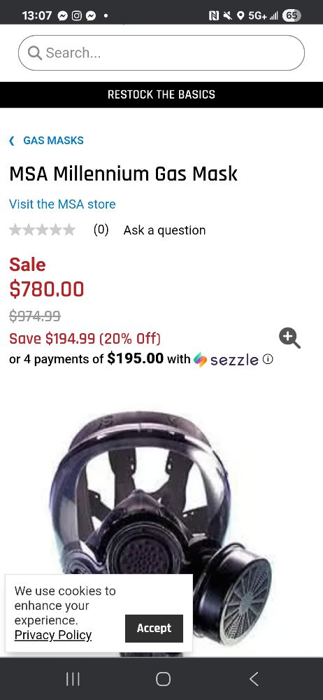 MSA Millennium CBRN Gas Riot Masks S/M