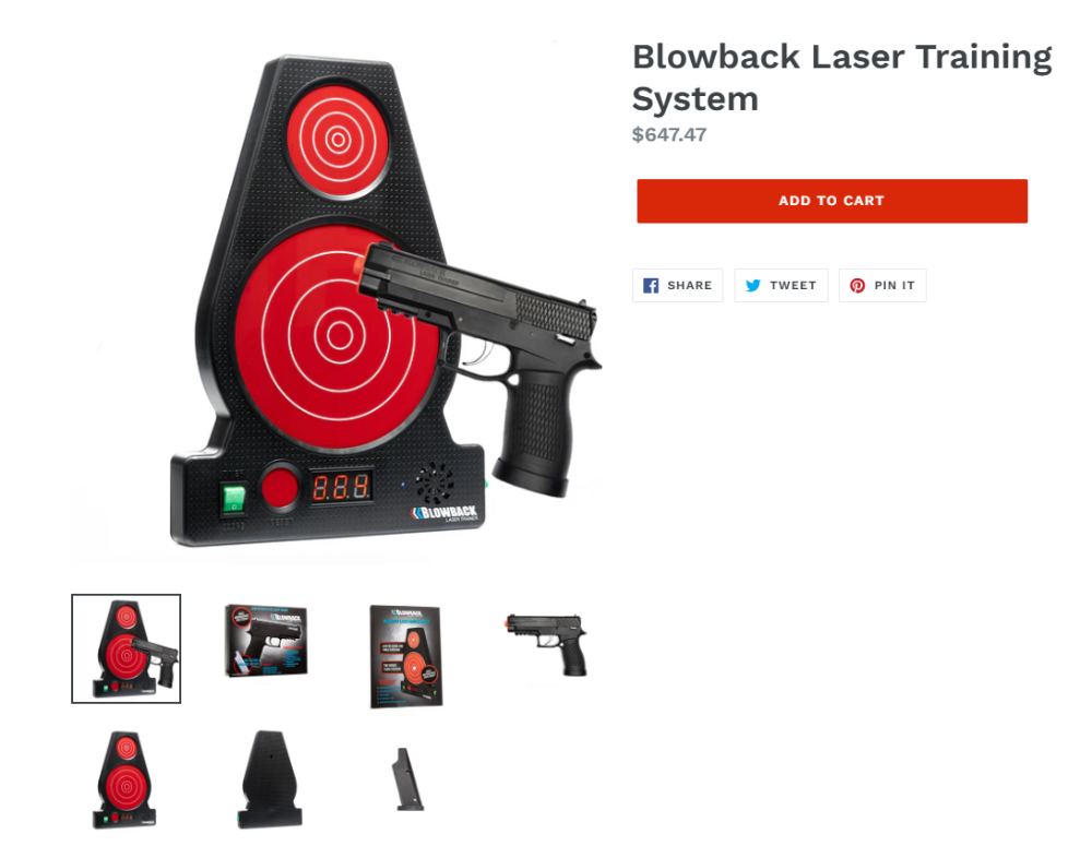 BLOWBACK LASER TARGET TRAINING SYSTEM